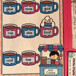 Cocoa Stand Variant Long O Vowels Team OA, OE, OW, Phonics Word ...
