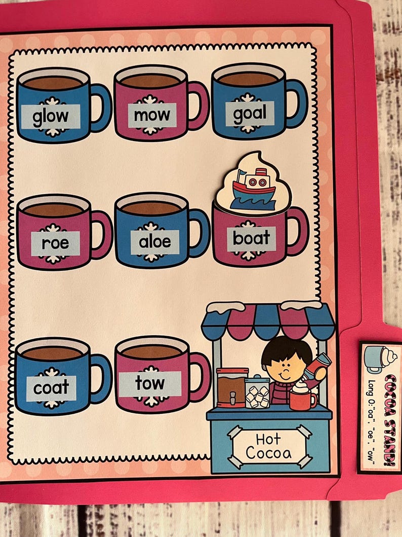 Cocoa Stand Variant Long O Vowels Team OA, OE, OW, Phonics Word ...