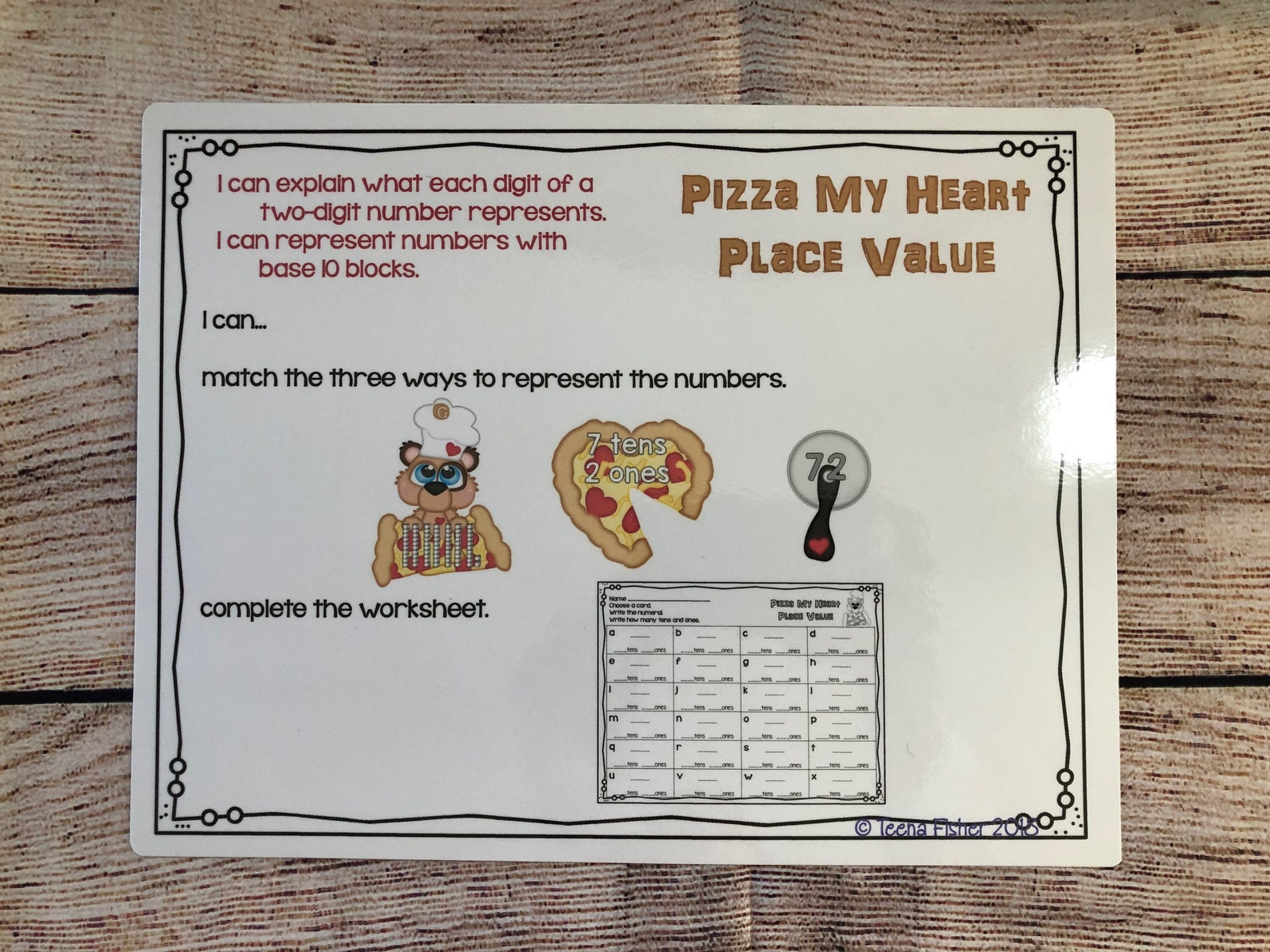 Pizza My Heart Place Value 1-99 Math First Second Grade Teacher Made ...