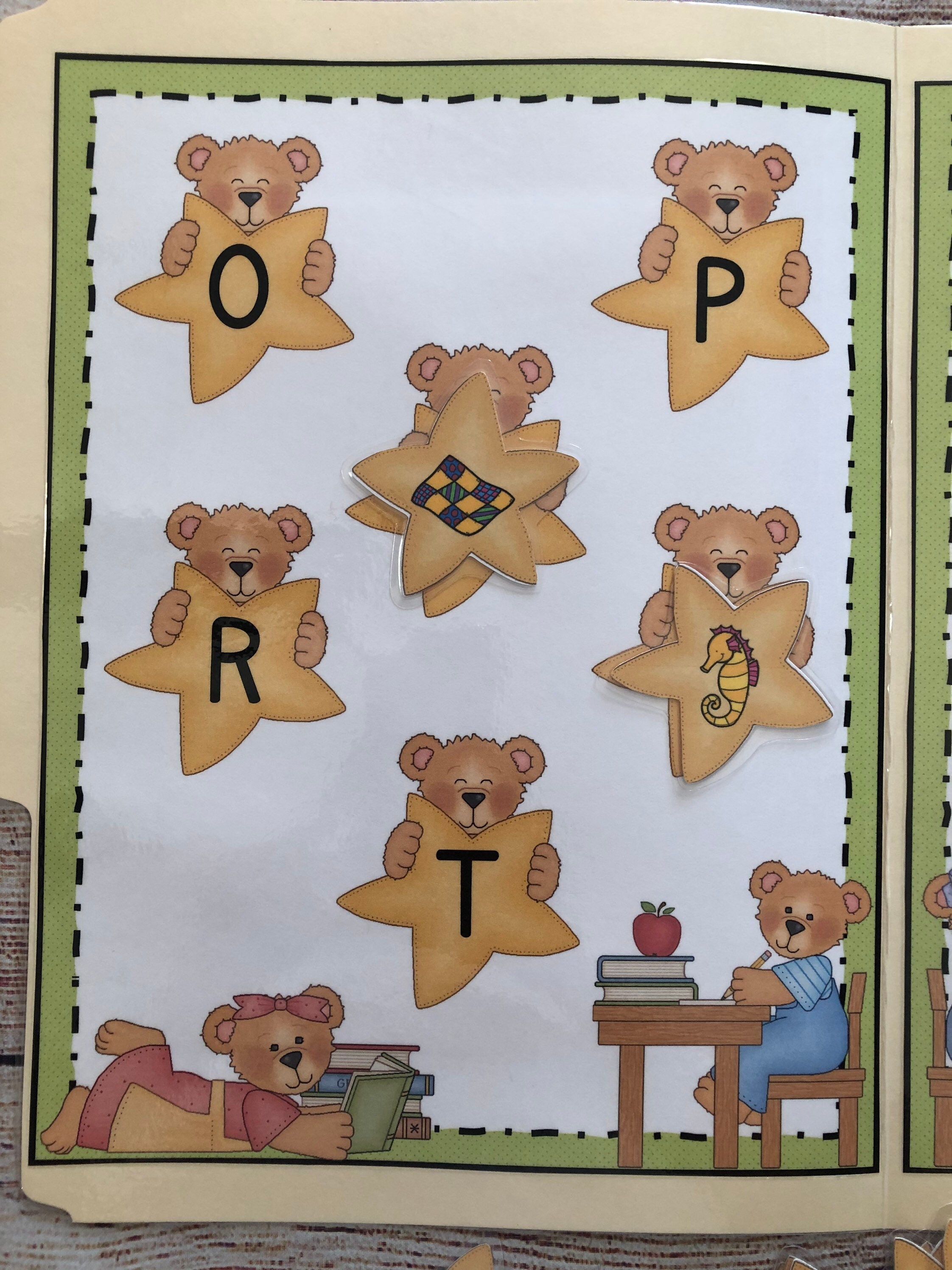 Literacy Center Bear Beginning Sounds File Folder Game Teacher - Etsy