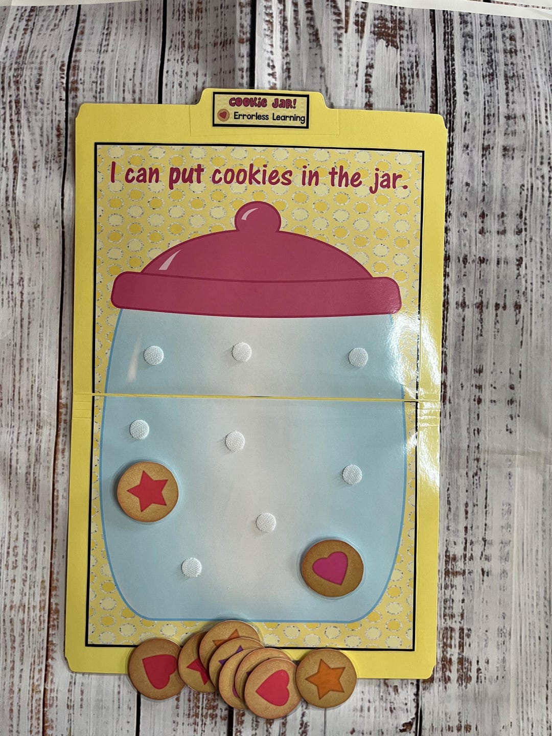 Cookie Jar! Errorless Learning File Folder Game Pre-k Visual ...