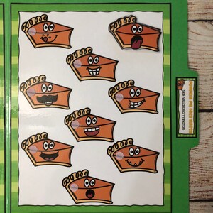 Pumpkin Pie Face Matching File Folder Games Literacy Center Language ...