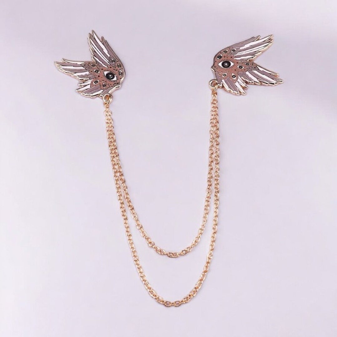 Seraph Seraphim Chain Brooch • Evil Eye Brooch • Jewelry • Nazar Design ...