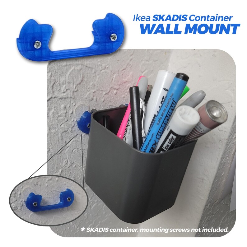 WALL Mount - Ikea SKADIS Container System(3d PRINTED) - Etsy