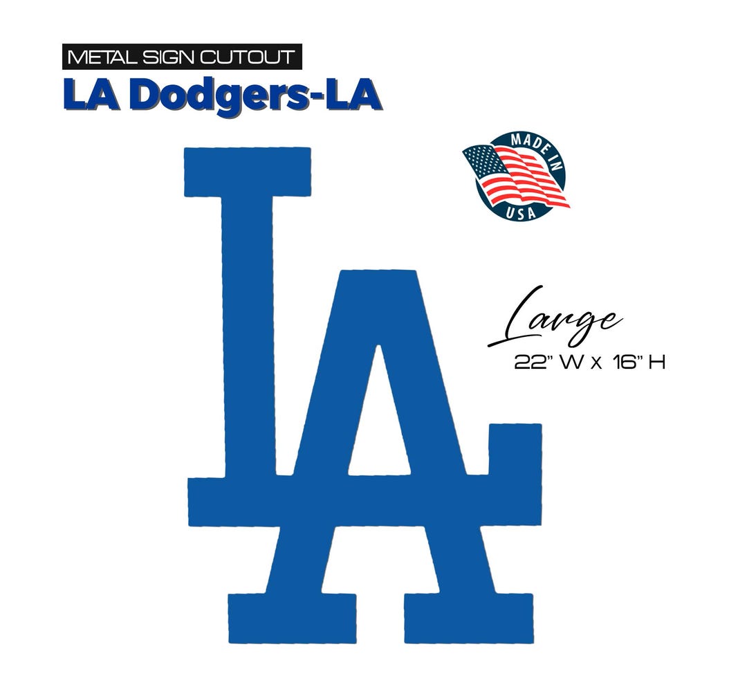 METAL Sign - Las Angeles Dodgers | Wall Mount - Powder Coat Finish ...