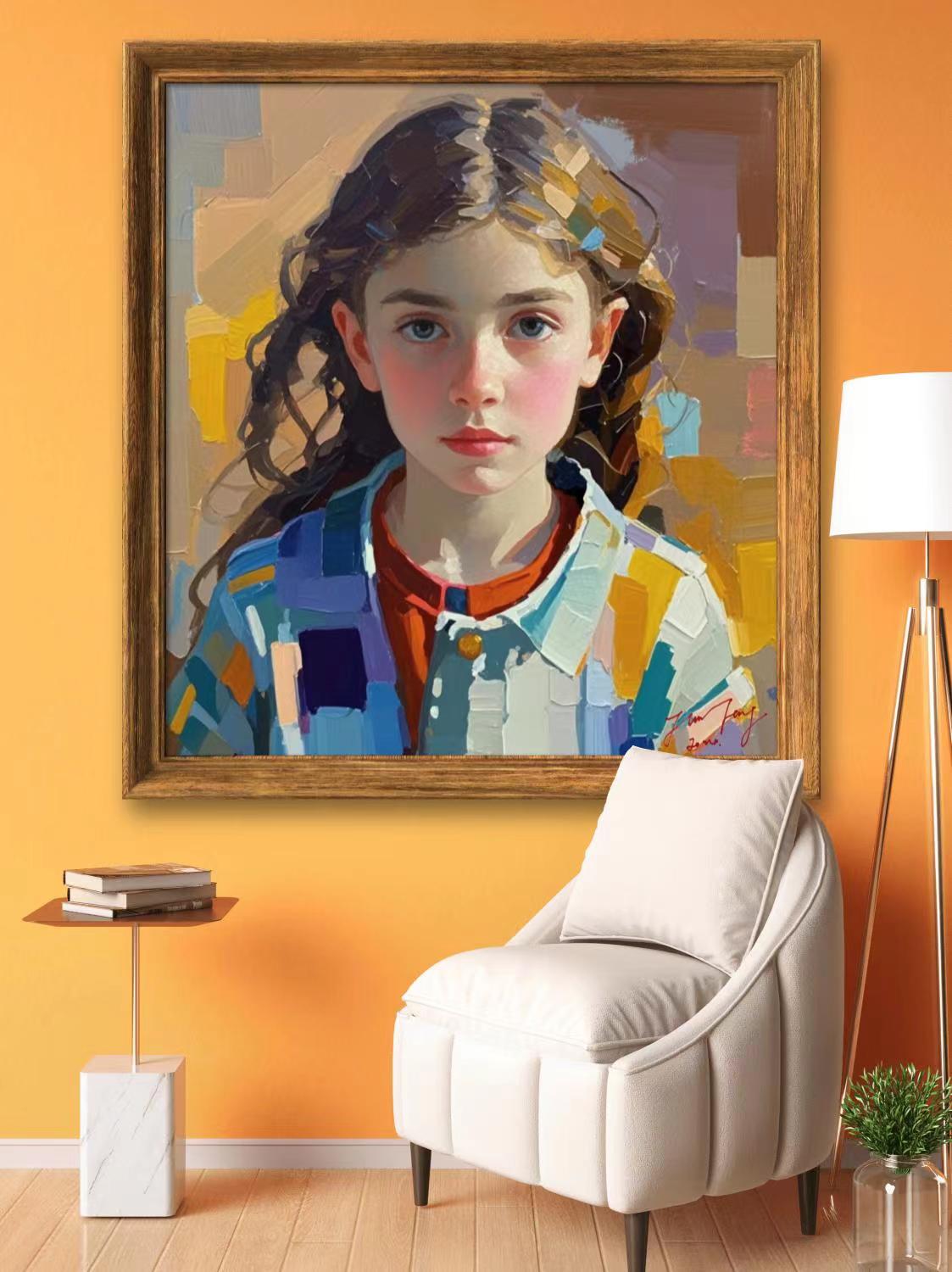 Portrait From Photo, Hand Painted With Oil on Canvas, Unique Original ...