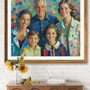 Custom Family Portrait Oil Painting Hand Painted With Oil on Canvas ...