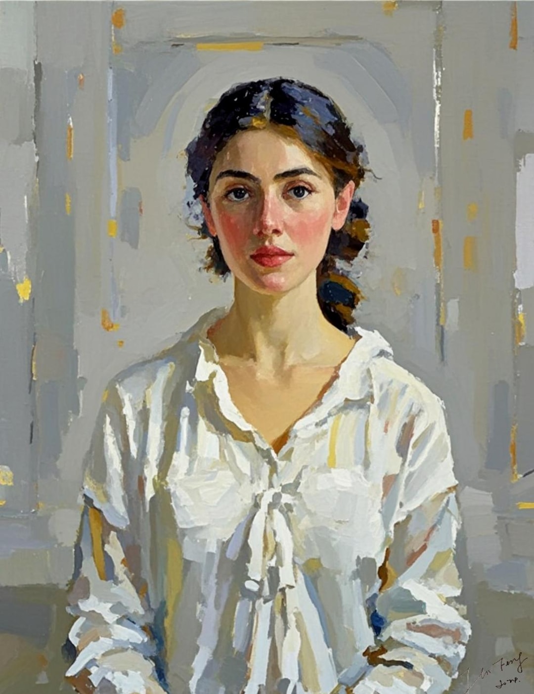 Commissioned Oil Painting on Canvas, Original Portrait Painting Hand ...
