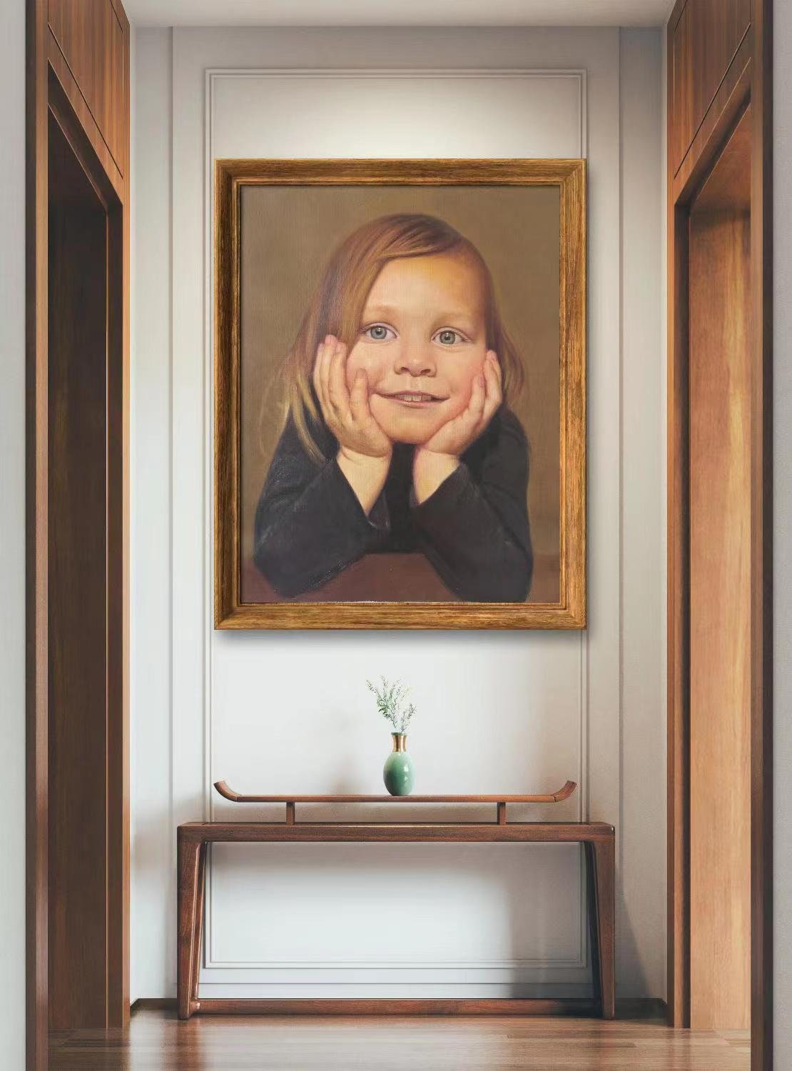 Custom Portrait Painting From Photo, Hand Painted Oil Painting on ...