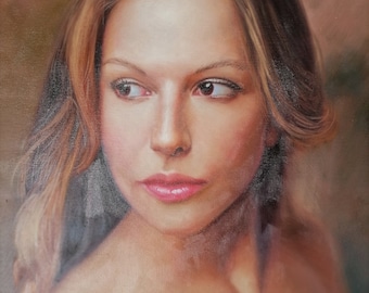 Custom Portrait Painting From Photo, Hand Painted Oil Painting on ...