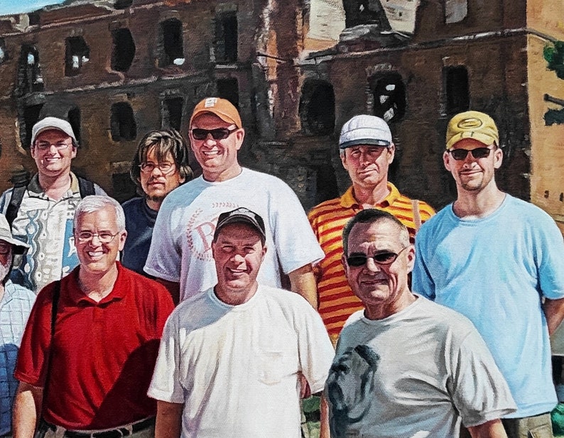 Group Portrait Painting From Photo, Hand Painted Painting on Canvas - Etsy