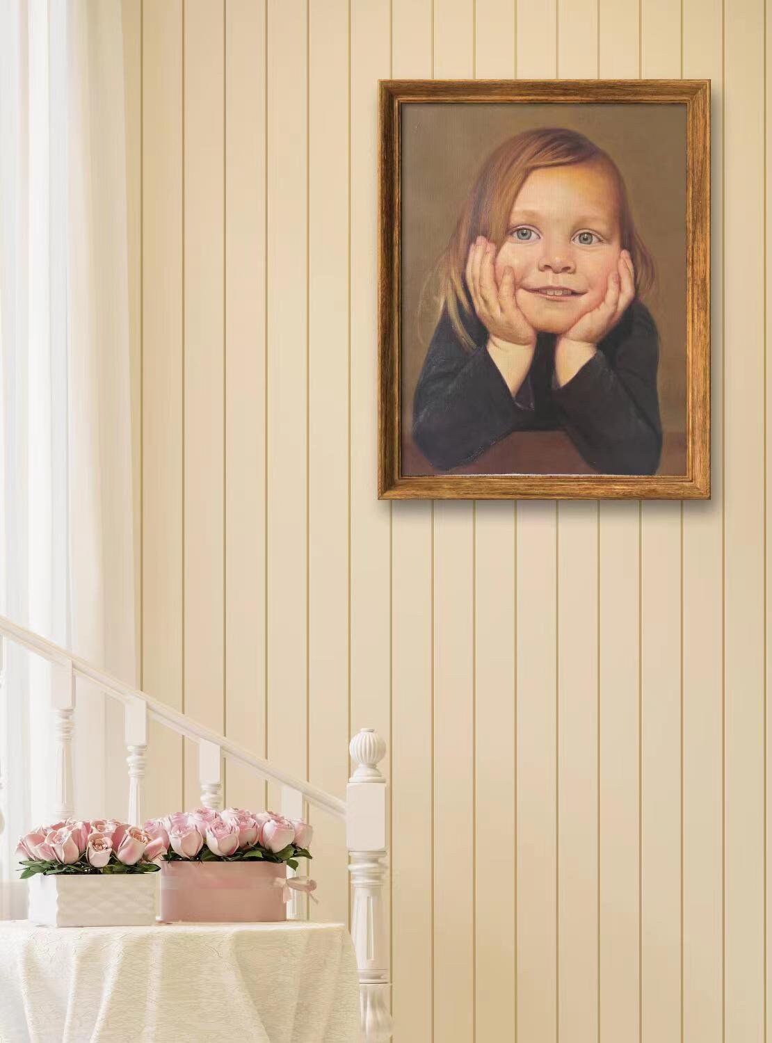 Custom Portrait Painting From Photo, Hand Painted Oil Painting on ...