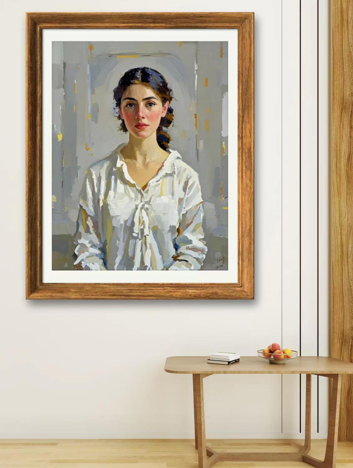 Commissioned Oil Painting on Canvas, Original Portrait Painting Hand ...