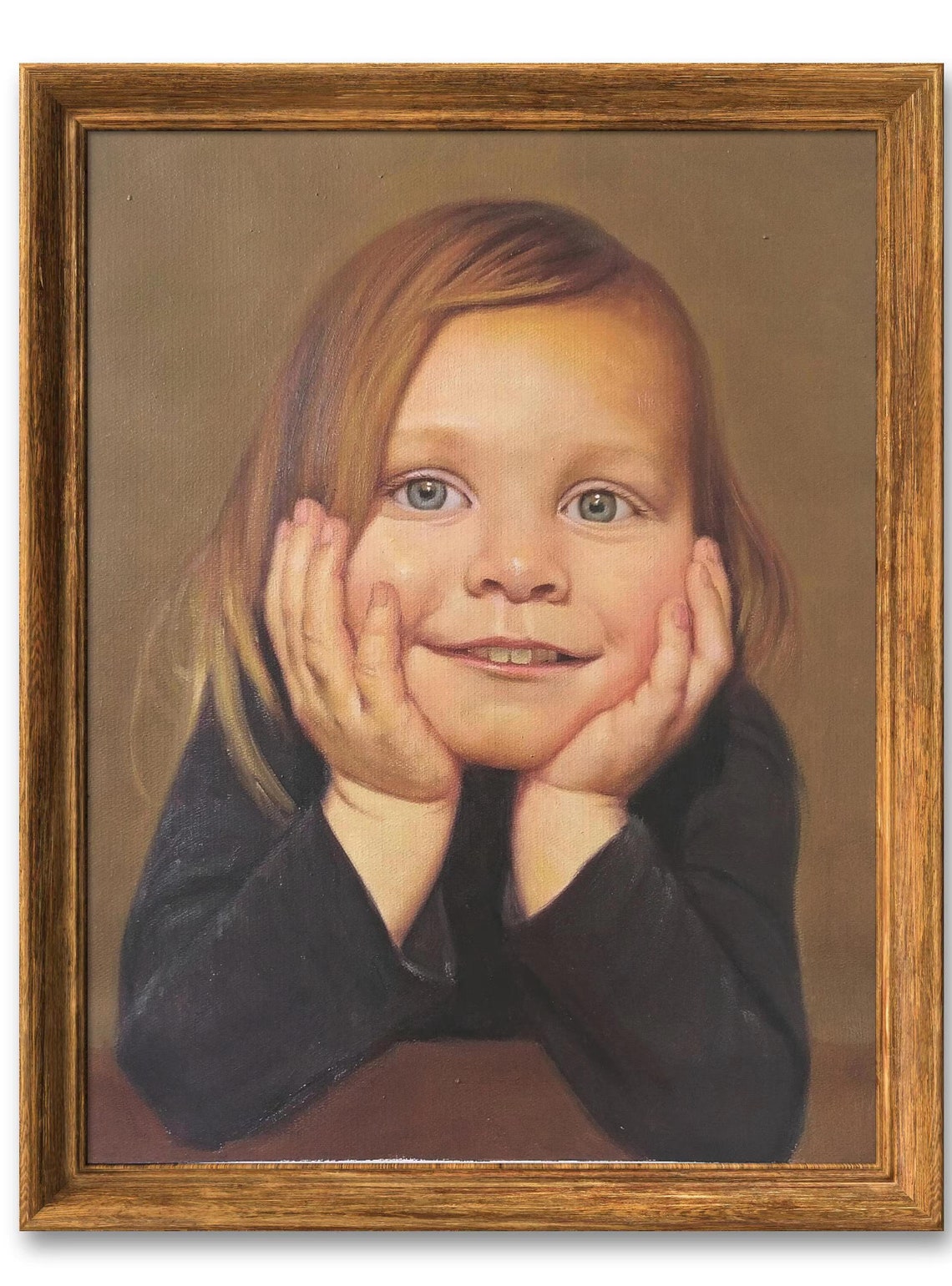 Custom Portrait Painting From Photo, Hand Painted Oil Painting on ...