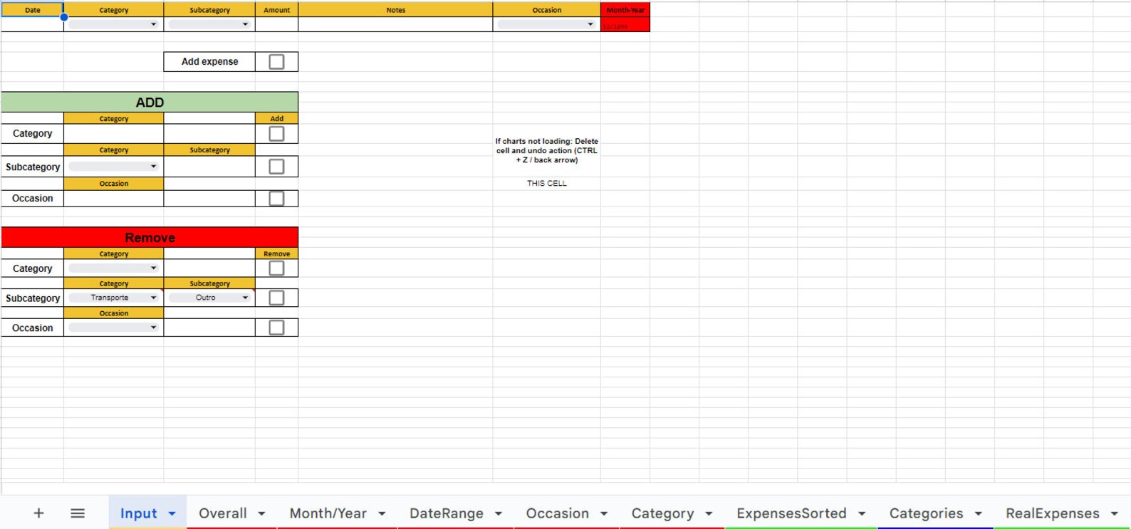 Budget Monitoring Sheet Automated Money Tracking Spreadsheet Google ...
