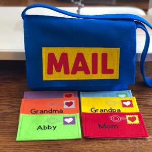 Kids Personalized Play Mail Set With Mail Bag and Personalized Letters ...