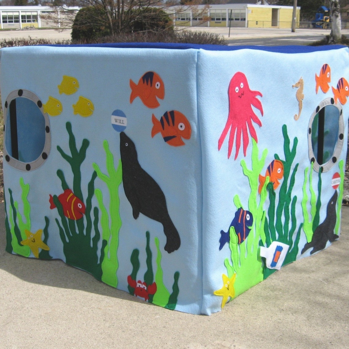 Ocean Card Table Playhouse Play Tent Kids Teepee Indoor - Etsy