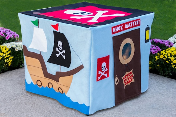 Cardboard Pirate Ship Playhouse