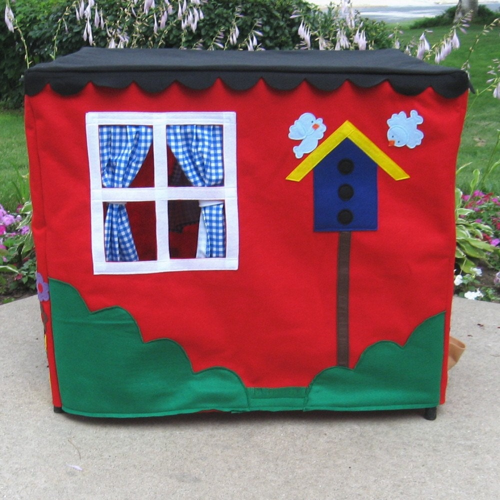 Card Table Playhouse Play Tent Kids Teepee Fort Red Double - Etsy