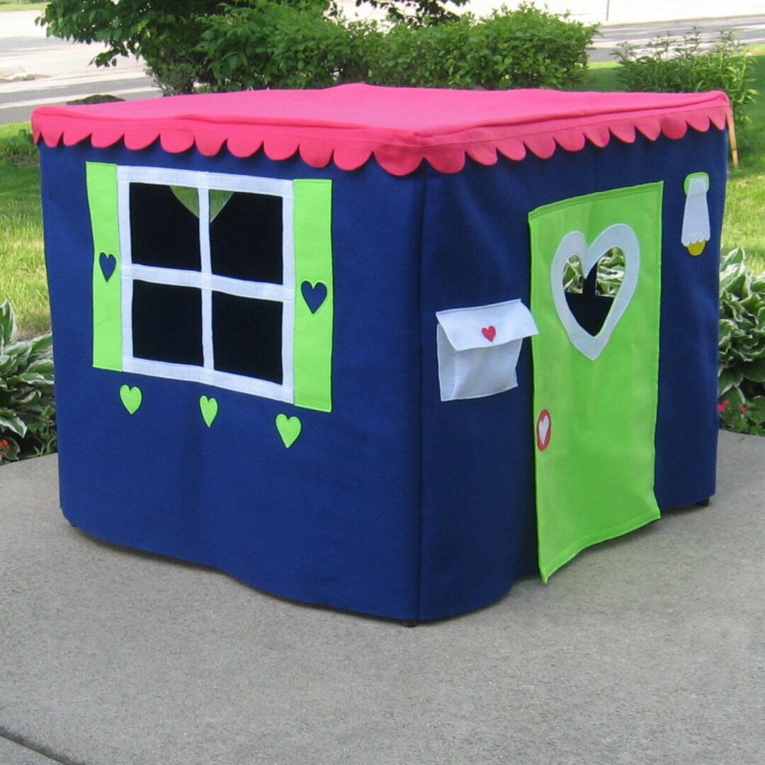 Card Table Playhouse Custom Order, Bright and Blue Basic Bungalow Card ...