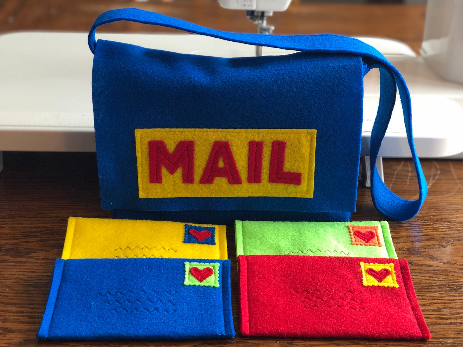 Mail Bag and Working Envelopes for Pretend Play, Mail Set, Custom Order ...
