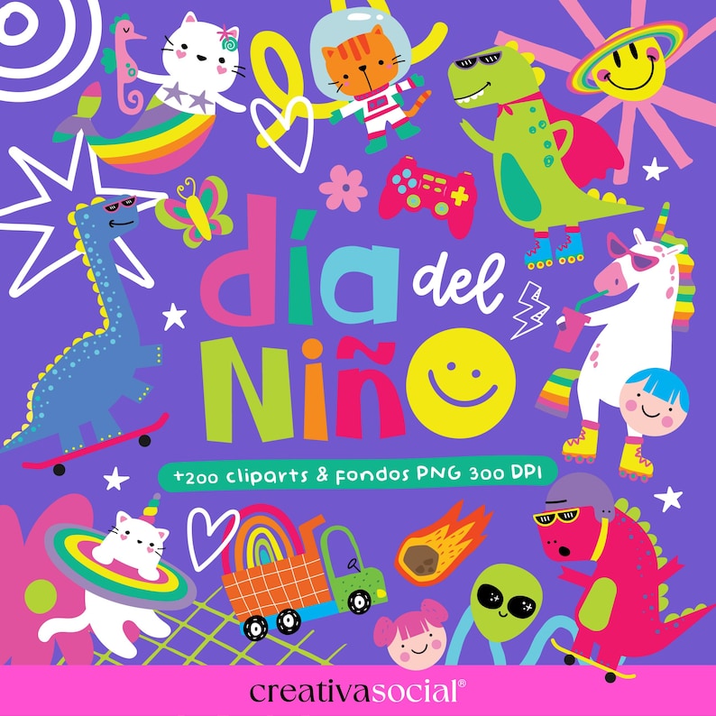 Dia Del Niño 2025 Cliparts Kids Backgrounds - Etsy