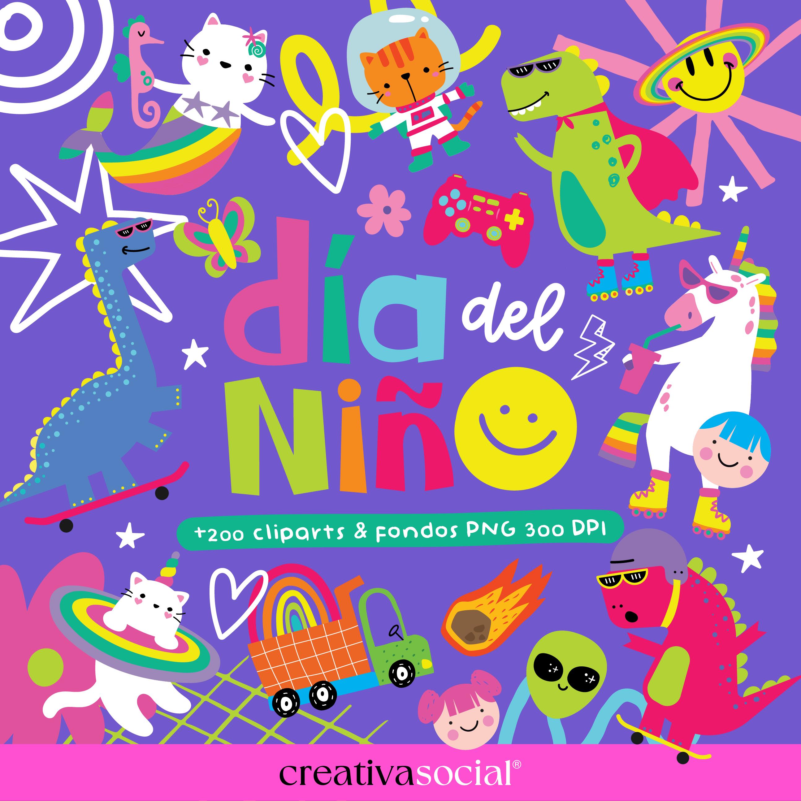 Dia Del Niño Cliparts Kids Backgrounds - Etsy