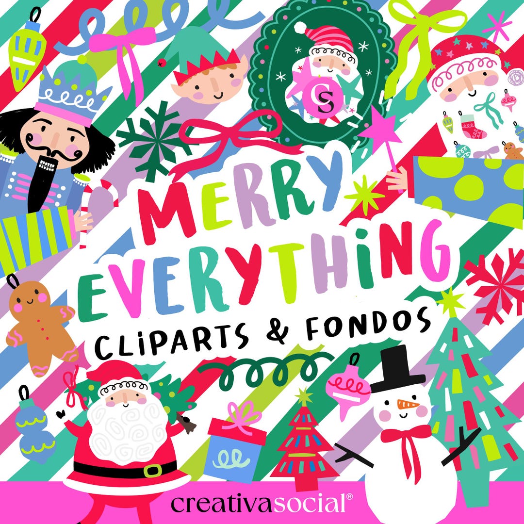 Christmas XMAS Cliparts & Patterns - Etsy