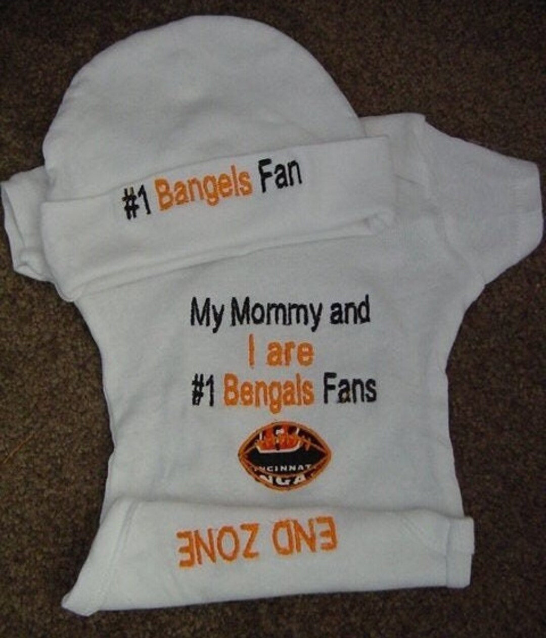 Cincinnati Bengals Fan Football Team NFL Baby Newborn Infant Creeper ...