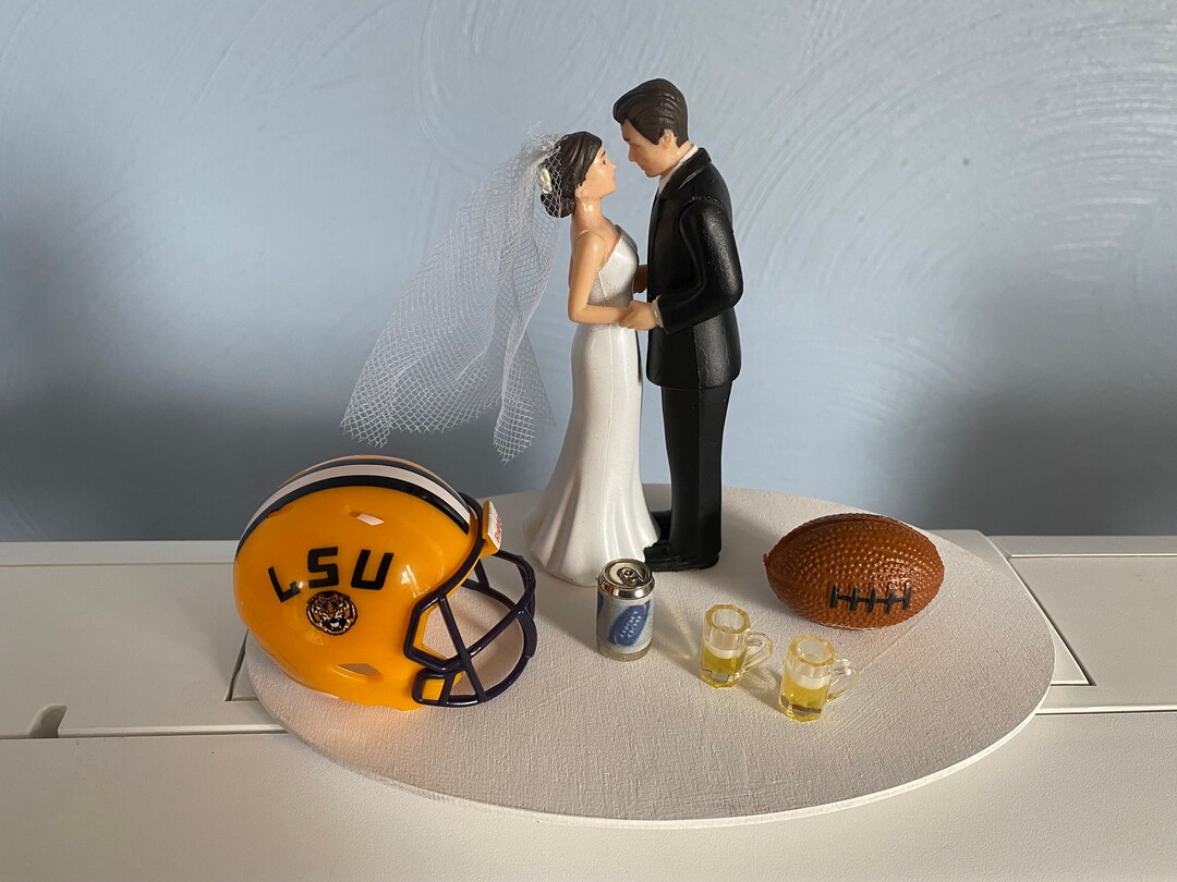 LSU College Cake Topper Bridal Funny Humorous Wedding Day Reception ...