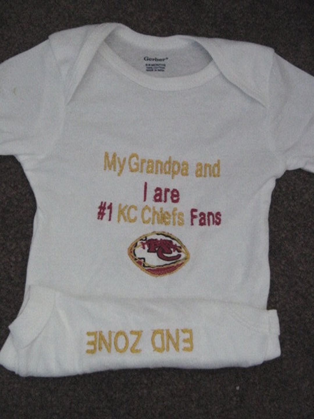 Kansas City Chiefs Fan Football Baby Infant Newborn Creeper ...
