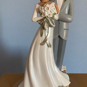 Wedding Bride Groom Newlywed Cake Topper Love Reception Hair Changed ...