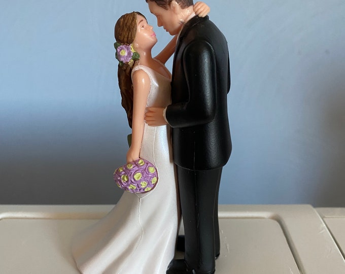 Wedding Cake Topper Tall and Short Couple 2 - Etsy