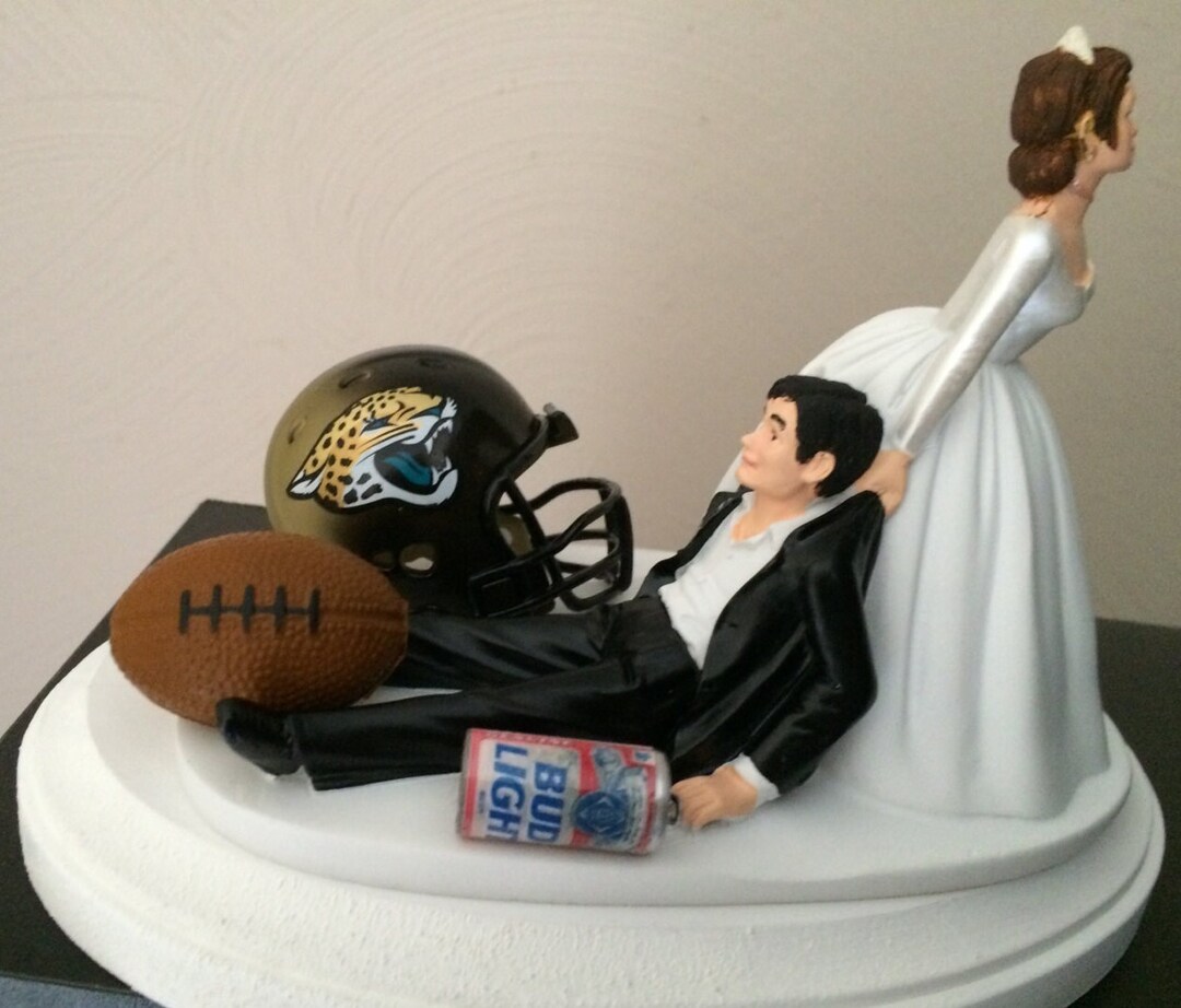 Jacksonville Jaguars Cake Topper Bride Drag Groom Bridal Funny Humorous ...