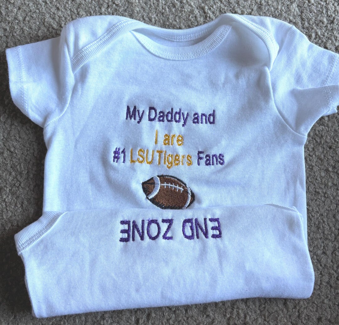 LSU Tigers College Fan Football Baby Infant Newborn Creeper ...