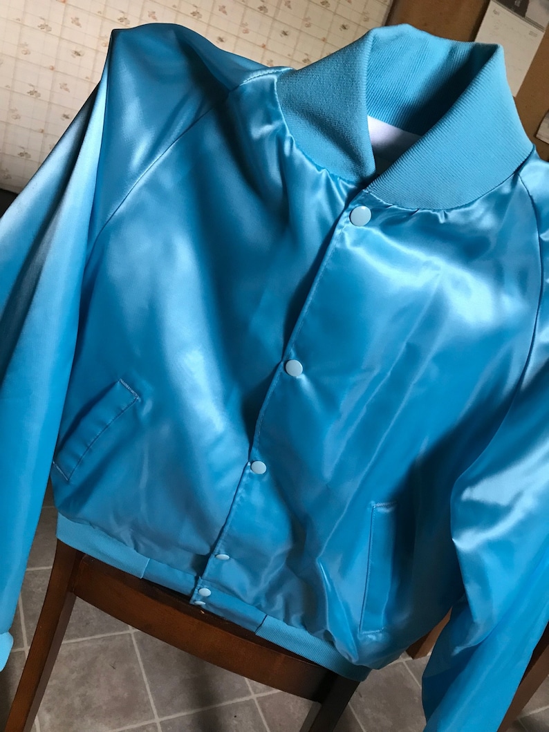 Sale Girls Powder Blue Satin Jacket Youth Sizes 10/12 Medium - Etsy
