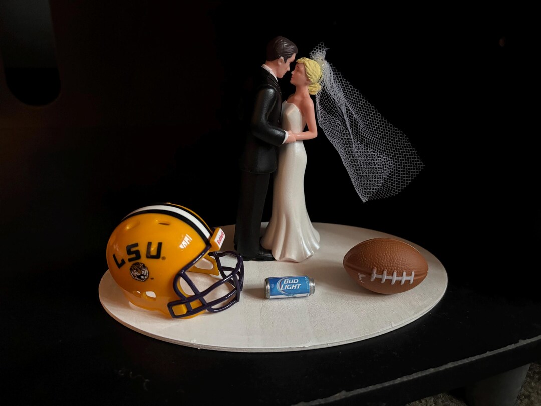 LSU Louisiana State Tigers College Cake Topper Funny Bridal Wedding Day ...