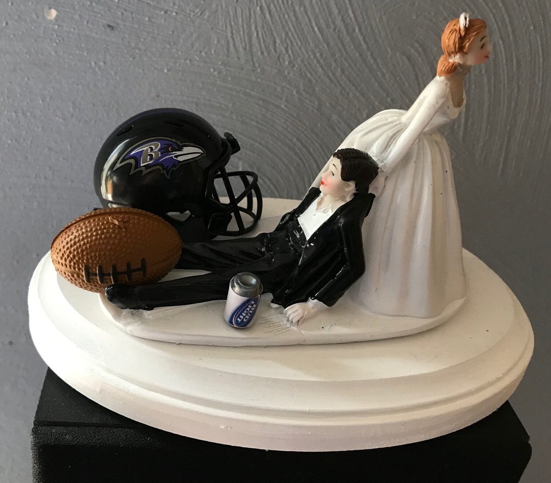Baltimore Ravens Cake Topper Novia Divertida Humorous Día de la boda ...