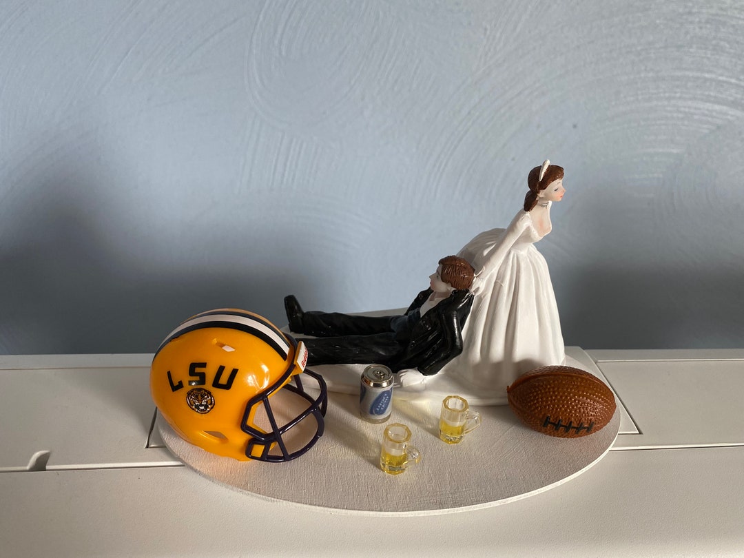 LSU College Cake Topper Bridal Funny Humorous Wedding Day Reception ...