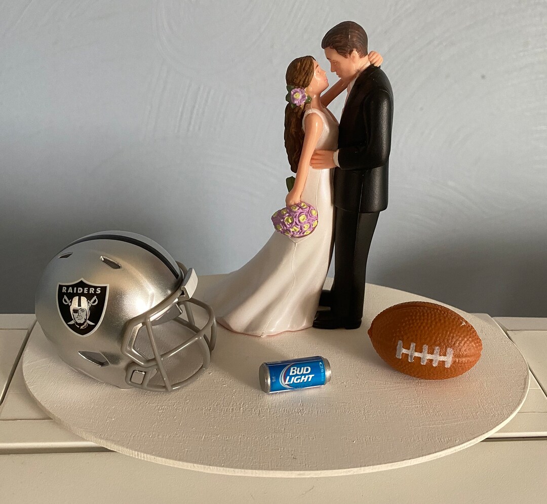 Las Vegas Raiders Wedding Day Reception Cake Topper Bridal Funny ...