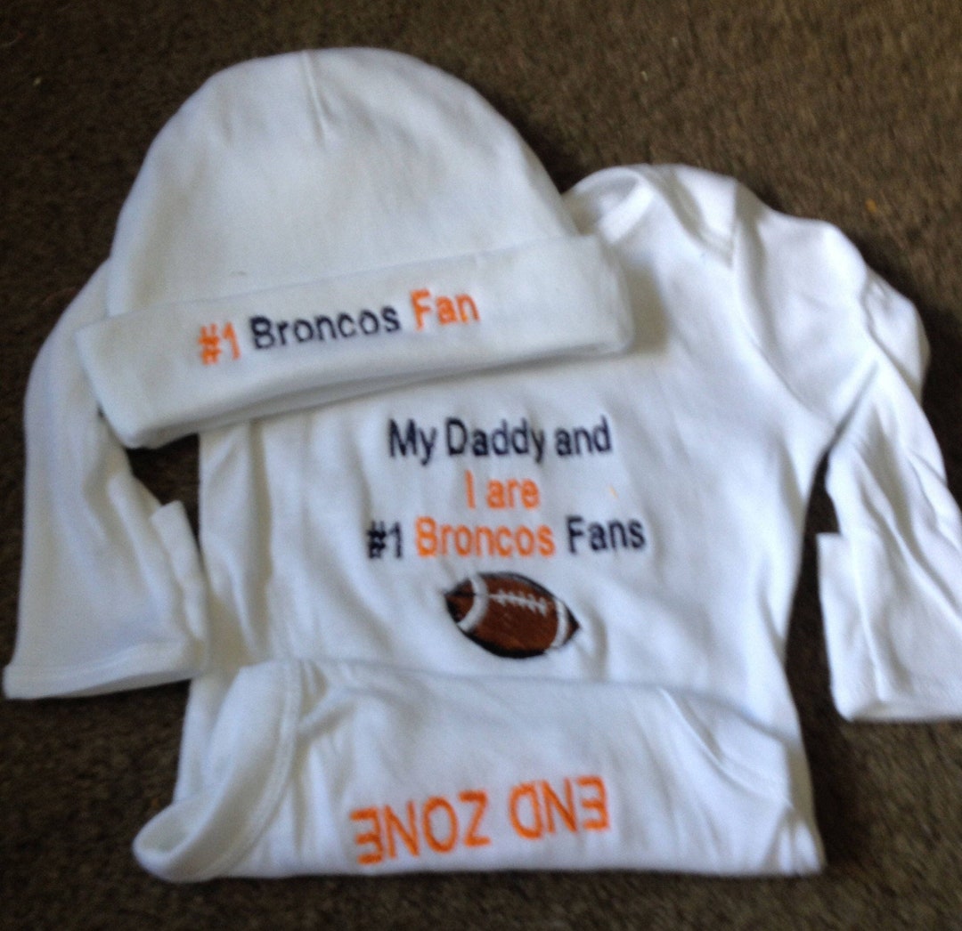 Denver Broncos Fan NFL Football Baby Newborn Coming Home Set Creeper ...