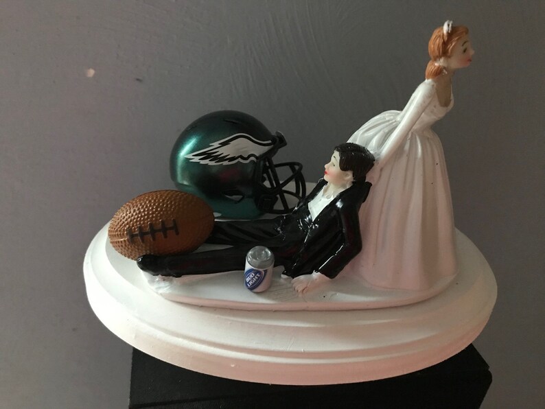 Philadelphia Eagles Wedding Day Reception Cake Topper Bridal - Etsy