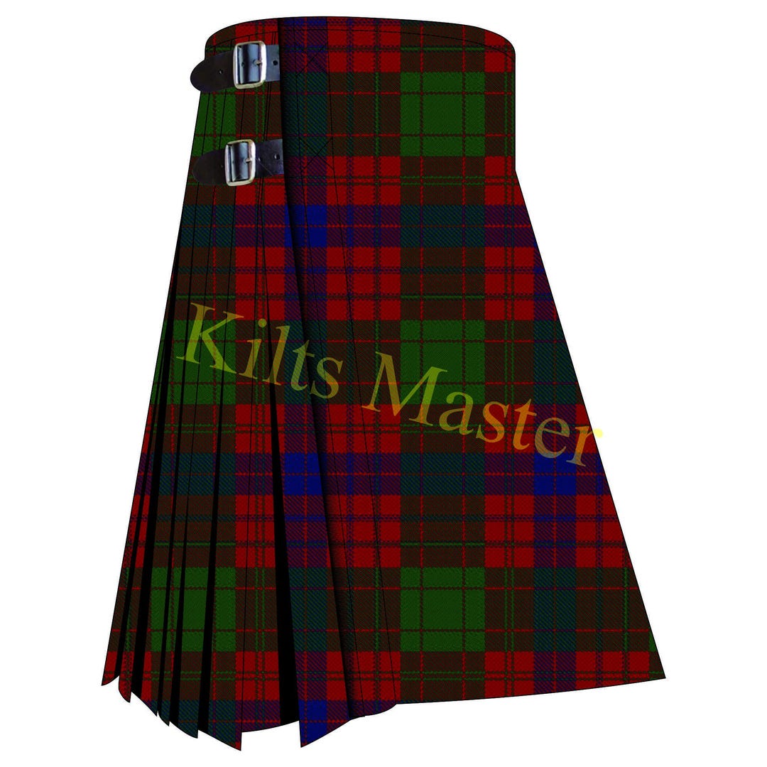Handmade Traditional Ross Red Modern Tartan Kilt- Scottish 8-yard ...