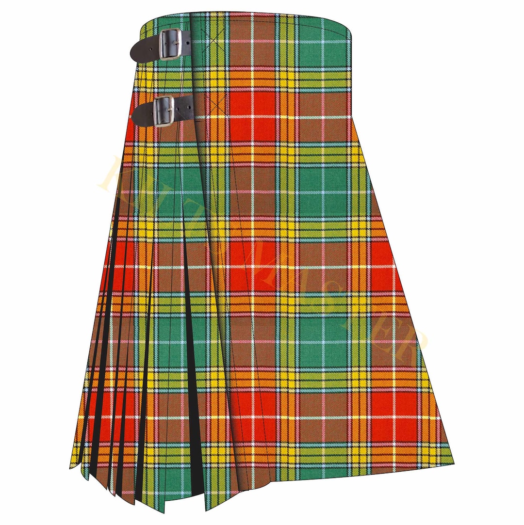 Scottish Traditional Buchanan Ancient Handmade 8-yard Tartan Kilt for ...