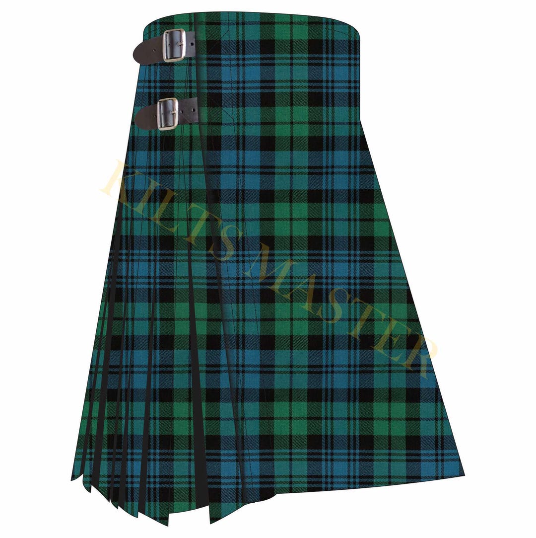 Scottish Traditional Clan Campbell Ancient 8-yard Handmade Tartan Kilt ...