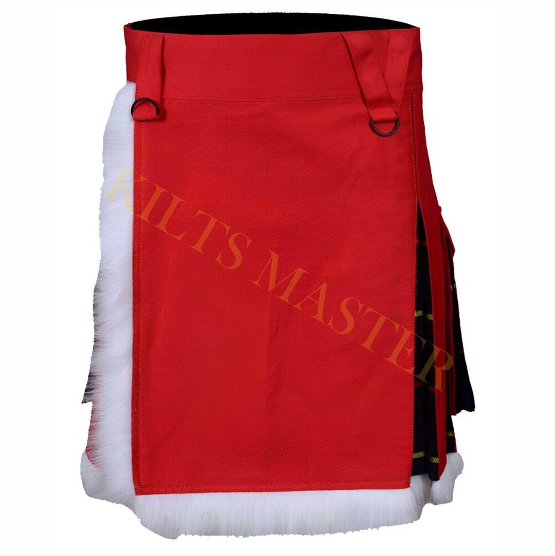 Christmas Scottish Vintage Santa Claus Hybrid Utility Kilt | Handmade ...