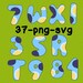 Cartoon Blue Dog Alphabet and Number PNG Ideal for Early Learning ...