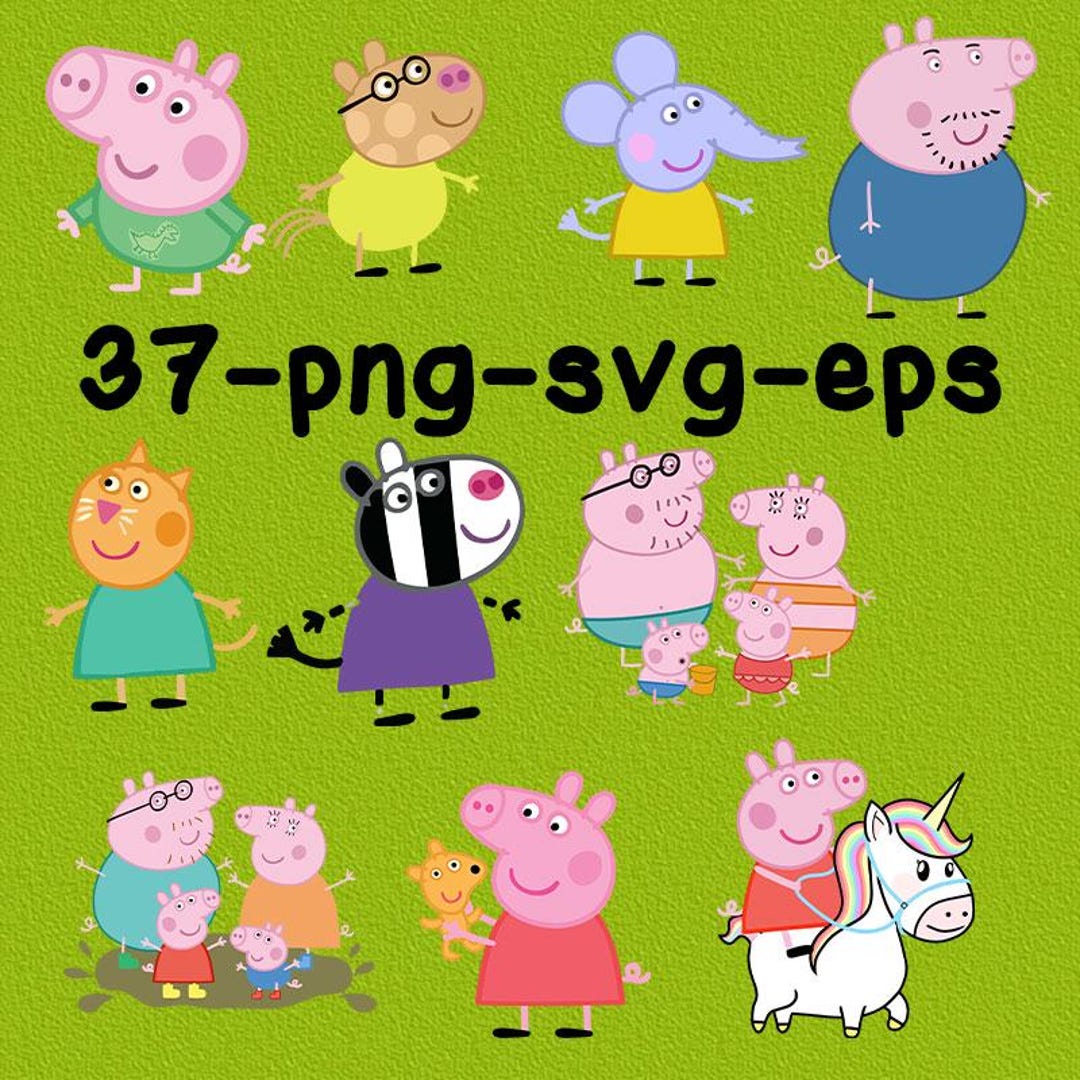 Peppa Pig Plush PNG Perfect Design Element for Kids' Toys - Etsy