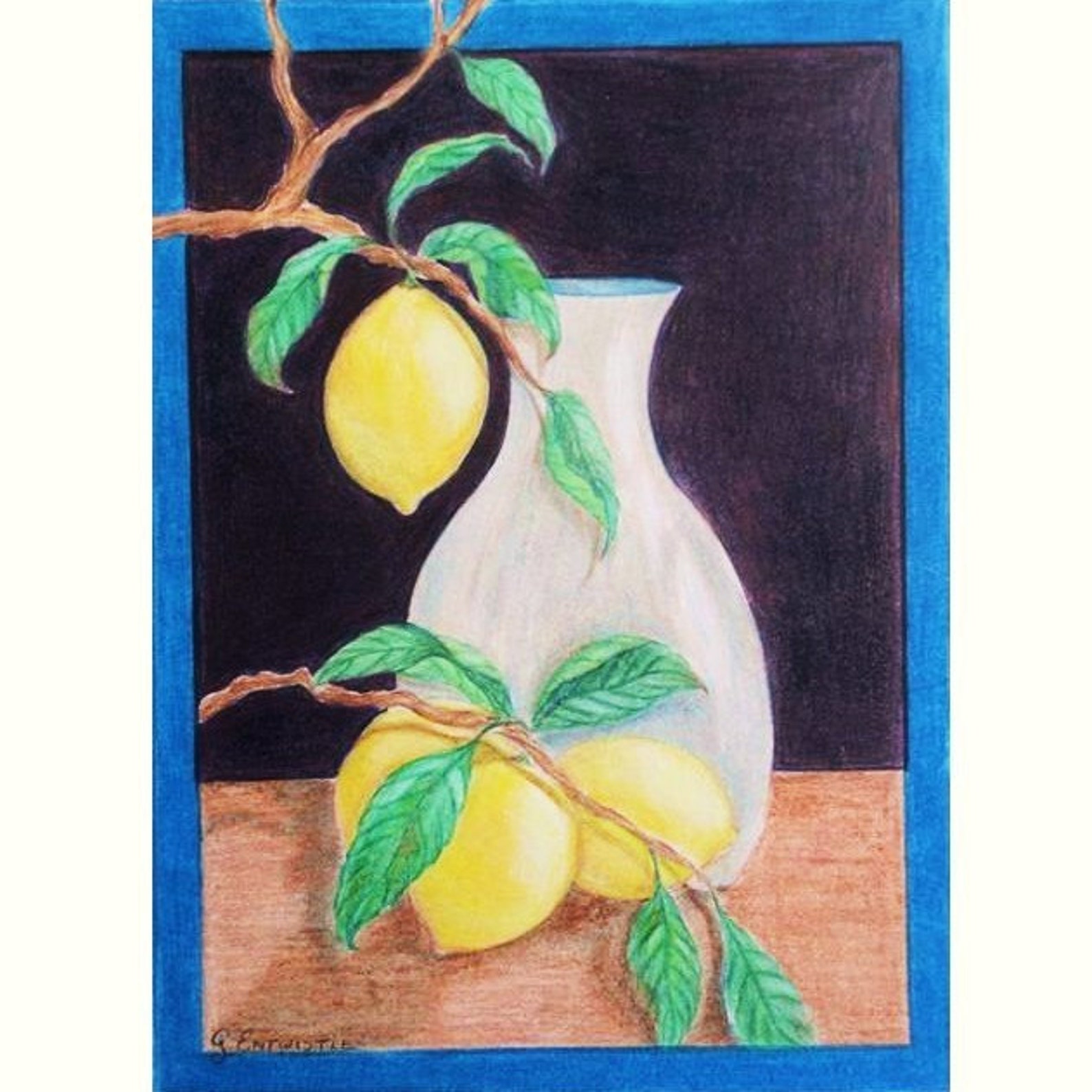 Original Pencil Drawing, Pencil Art Lemon Drop, Pencil Art Lemons and ...