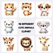 Watercolor Cute Animals, 48 Animal PNG Clipart, Animals Clipart ...